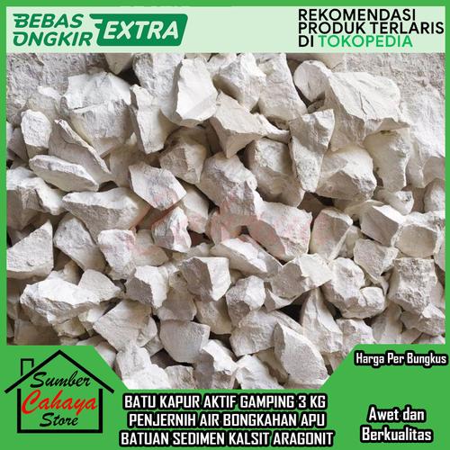 Jual batu gamping kapur murni batuan aktif bongkahan 3kg kapor ...