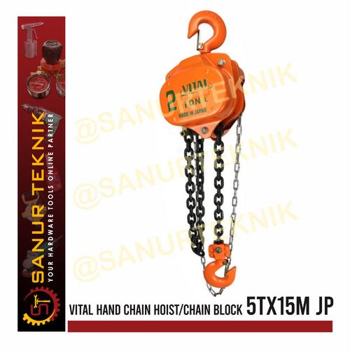 Jual VITAL Hand Chain Hoist / Chain Block / Katrol 5T x 15M 5Tx15M 5 ...