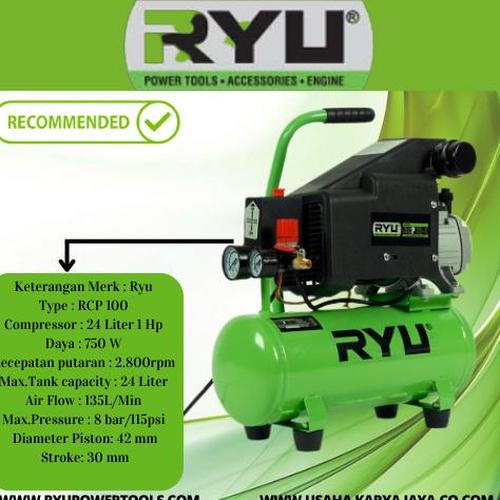 Jual Best Compressor 25 Liter 1 HP RCP100-1 RYU Original Terbaru ...