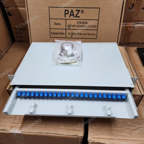 Jual otb rack 24 core merek PAZ / ukuran 1U lengkap adaptor saja ...