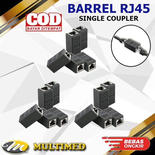 Promo BAREL BARREL RJ45 COUPLER Female To Female / SAMBUNGAN KABEL LAN ...