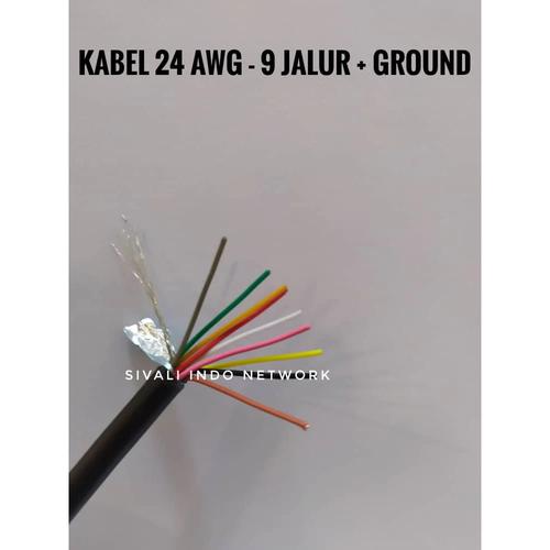 Jual KABEL KONTROL 9 JALUR 1 GROUND SERABUT Awg 24 DATA SENSOR WARNA ...