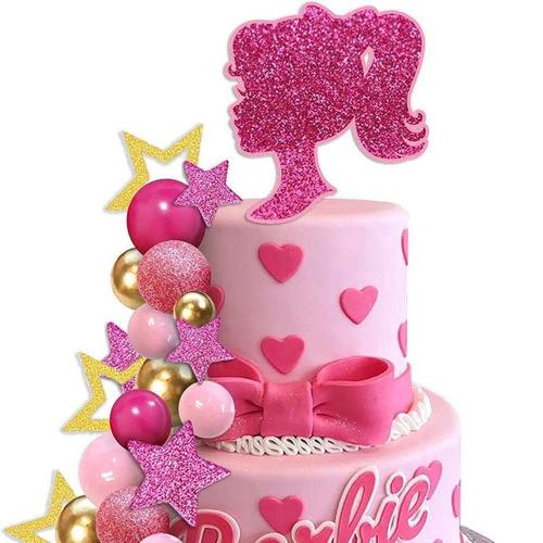 Jual Topper Kue Kertas Barbie Ulang Tahun Anak Perempuan Lucu / Cake ...
