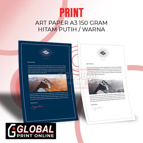 Jual Global Print Shop Online - Print Hitam Putih Art Paper - A4 1sisi ...