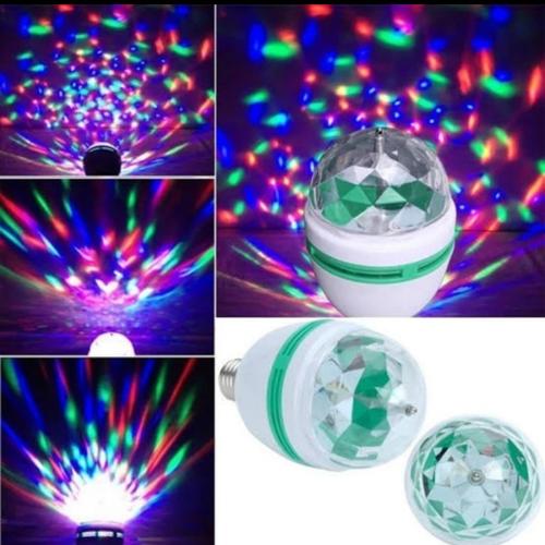 Jual Lampu disco putar led RGB Warna Warni Full Colour Rotating Lamp ...