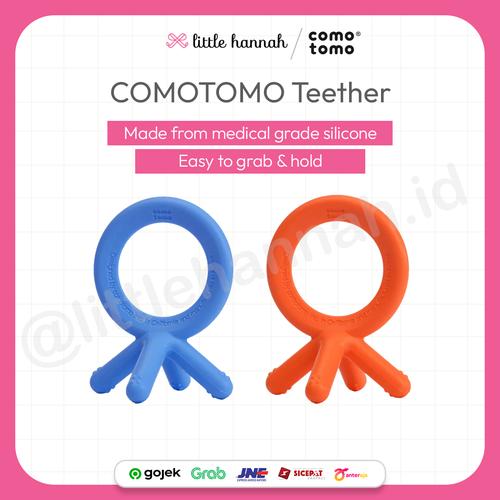 Jual COMOTOMO Baby Teether / Teether Mainan Gigitan Bayi Silikon - Biru ...