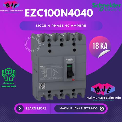 Jual Mccb 4 Phase 40 Ampere EZC100N 4P 40A 18 kA 4 Pas 40 Amper Schneider - Jakarta Pusat ...