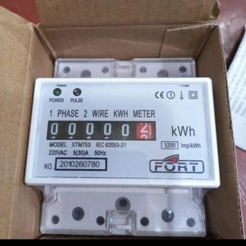 Jual KWH Meter Analog 1phass XTM75S Fort 30/5A Kwh Meter Analog 1phass ...