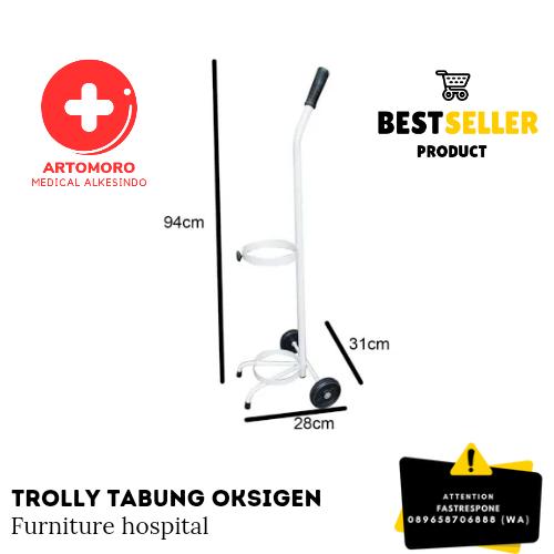 Jual trolley tabung oksigen 1m3 besi - Kab. Bogor - Artomoro Medical ...