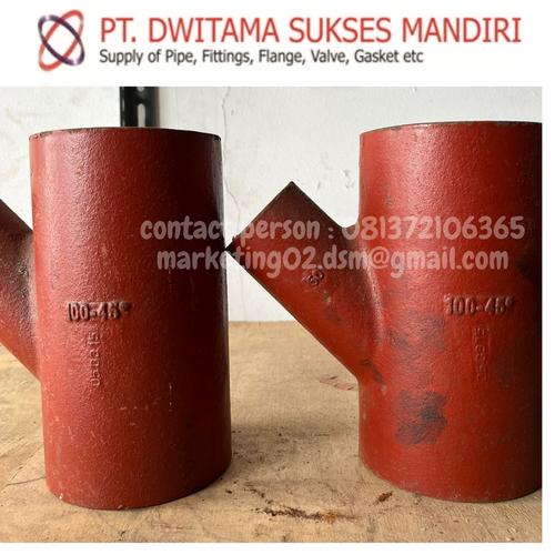 Jual Jual Fitting Pipa Cast Iron/Y-Branch 45deg DN100xDN50 Xinxing ...