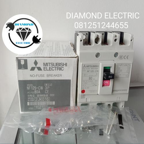 Jual MCCB Breaker MITSUBISHI NF125-CW 3P 80A 100%Original / NF125 CW 3P 80A - Jakarta Barat ...