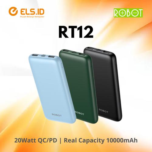 Jual Powerbank Robot RT12 10000mAh Dual Input Output - BLACK - Kota ...