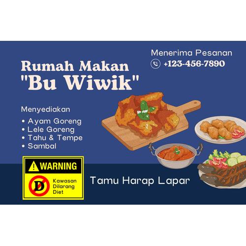 Jual Cetak Banner / Spanduk / Backdrop Warung Makan/Resto - Bisa Custom ...