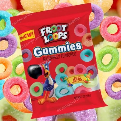Jual Kelloggs Froot Loops Gummies Candy Froot Loop Gummy Permen Kellogg ...
