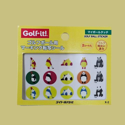 Jual GOLFING PANDA Japan Limited Golf Ball Sticker Marker (2 x 15 ...