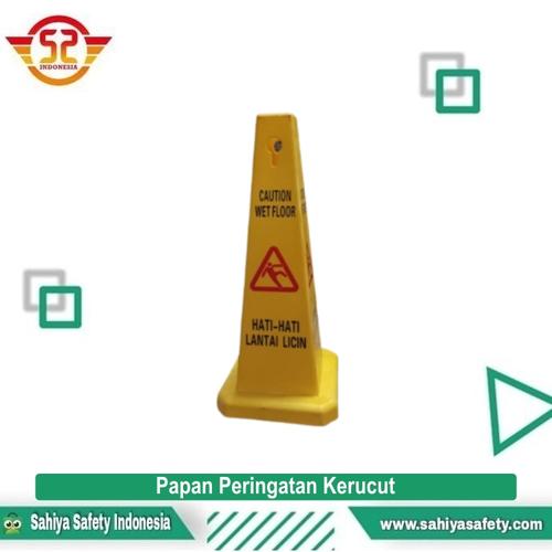 Jual Papan Peringatan Lantai Basah Sign Kerucut / Papan Peringatan ...