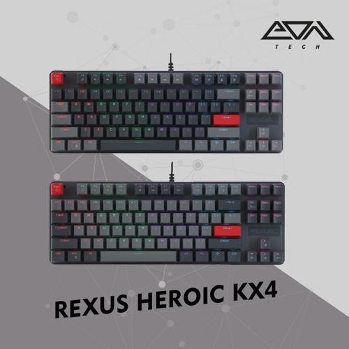 Jual Rexus Heroic KX4 Mechanikal TKL Gaming Keyboard - Switch Blue ...