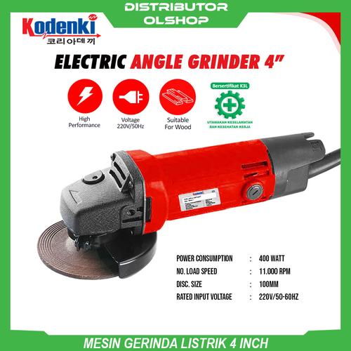 Jual Kodenki Mesin Gerinda Tangan 4 Inch Gurinda Angle Disc Grinder ...