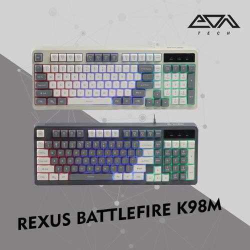 Jual Rexus Battlefire K87M Wired Membrane TKL Gaming Keyboard - Cream ...