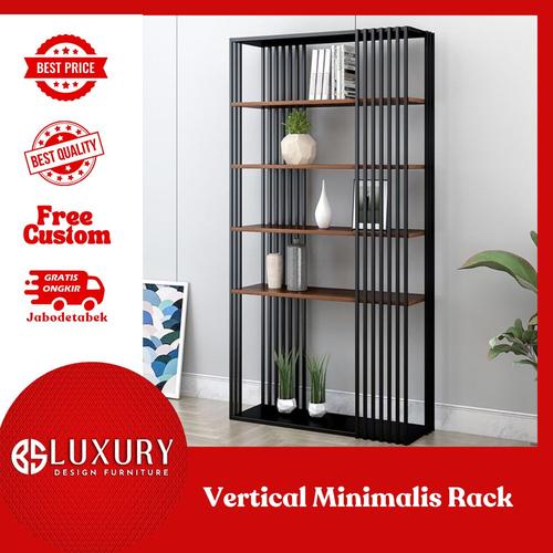 Jual Rak Partisi Vertikal Hitam Modern Minimalis Premium Quality Custom ...
