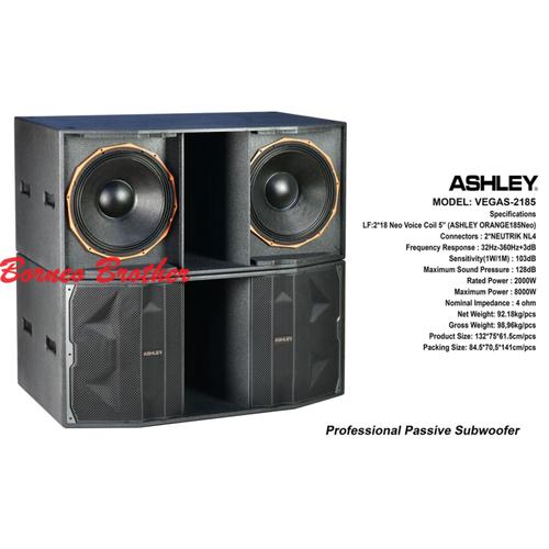 Jual Ashley VEGAS-2185 Original Subwoofer Pasif 2x18" 8000 Watt ...