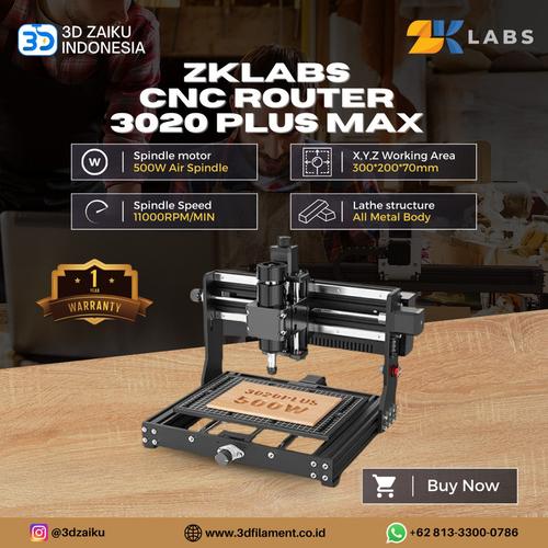 Jual ZKLabs CNC Router 3020 Plus MAX 500W Spindle 3 Axis Linear Rail - Kota Surabaya - 3D Zaiku ...
