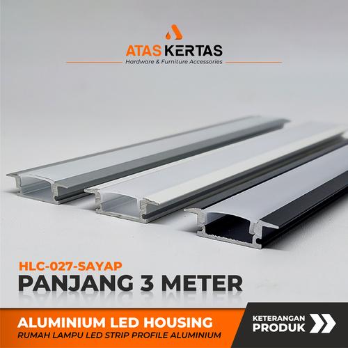 Jual housing led strip profile cover rumah lampu aluminium panjang 300 ...