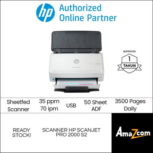Jual HP Scanner ScanJet Pro 2000 s2 Sheet Feed [6FW06A] Garansi Resmi 1 ...