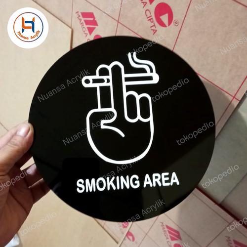 Jual Smoking Area Sign In Acrilik Timbu, Kece - Hitam, 20 cm - Jakarta ...