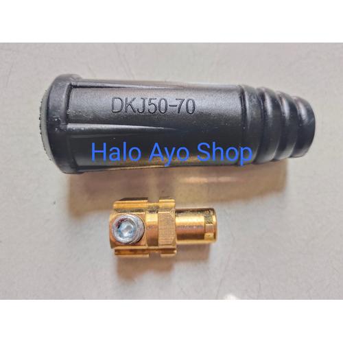 Jual Connector las / jack trafo las Male 10-70mm mesin las 120A-160A ...
