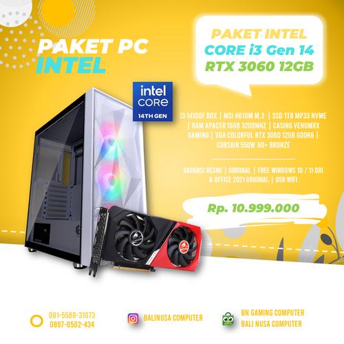 Jual PC GAMING & EDITING i3 14100F (GEN14) | RTX 3060 12GB | RAM 16GB | - Kota Denpasar - Bali ...