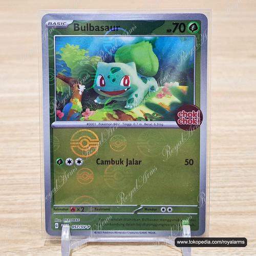 Promo Pokemon Bulbasaur 057/SV-P Choki Choki Promo Holofoil Poke Ball ...