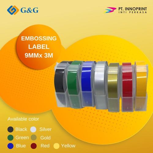 Jual Refill pita dymo G&G for dymo untuk mesin label maker tipe emboss ...