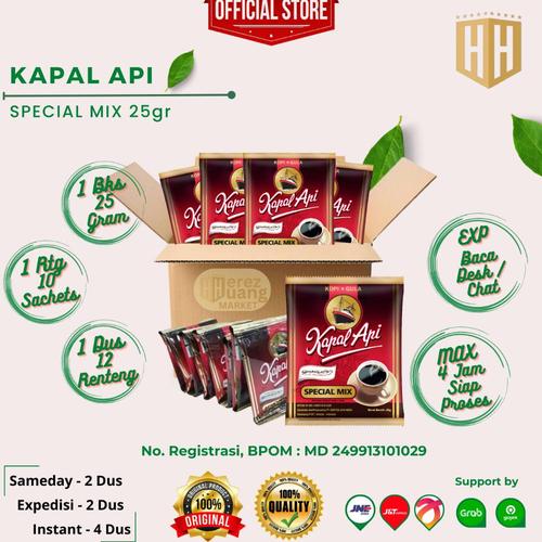 Jual Kapal Api Special Mix 25Gr 1 Dus Kopi Hitam Plus Gula ...
