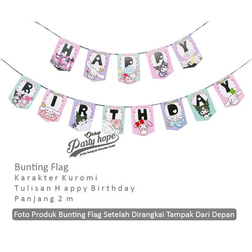 Promo Banner hbd melody / Bunting Flag Hbd kuromi / Banner Hbd ...