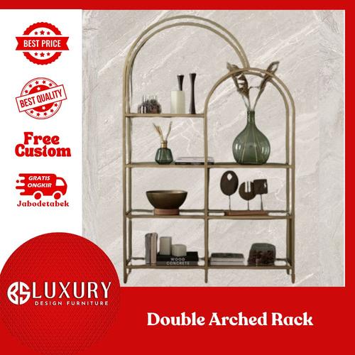 Jual Double Arched Rack Minimalis Rak Pajangan Dekorasi Ruangan Premium ...