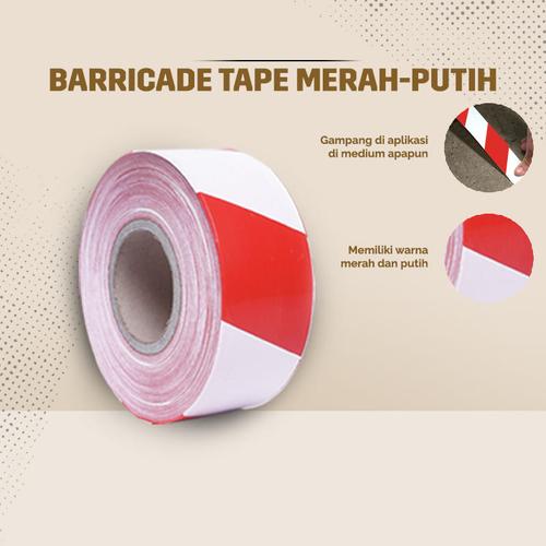 Promo Barricade Tape Garis Polisi Police Line Safety Line Merah Putih ...