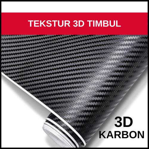 Jual Sticker Skotlet Karbon 3D Fanchi Tekstur Vinyl Motor Mobil Black ...