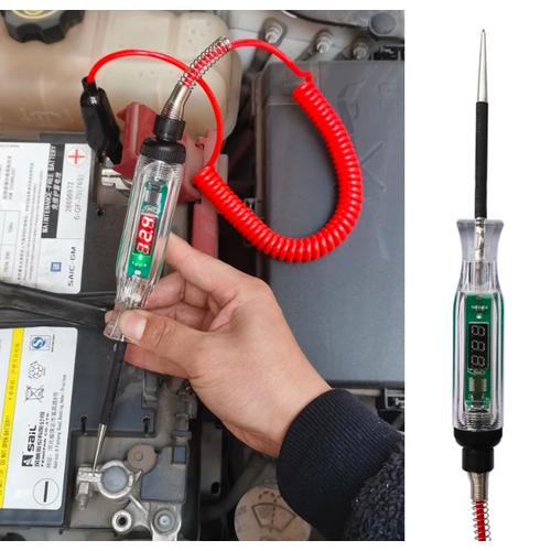 Jual Tespen Test Pen Digital Tester Voltage DC 6-24V with Alligator ...