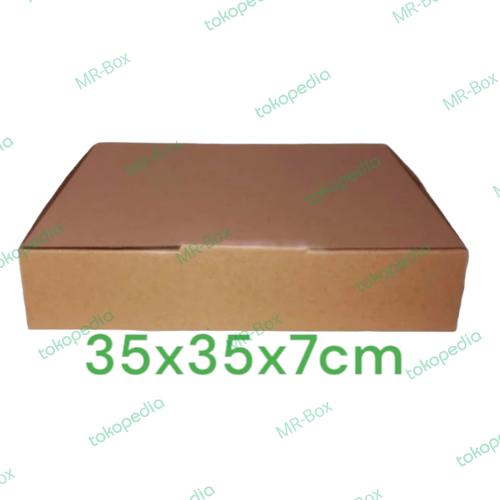 Jual Kardus karton box uk. 35x35x7 cm - model die cut / box pizza - Jakarta Barat - MR.Box ...