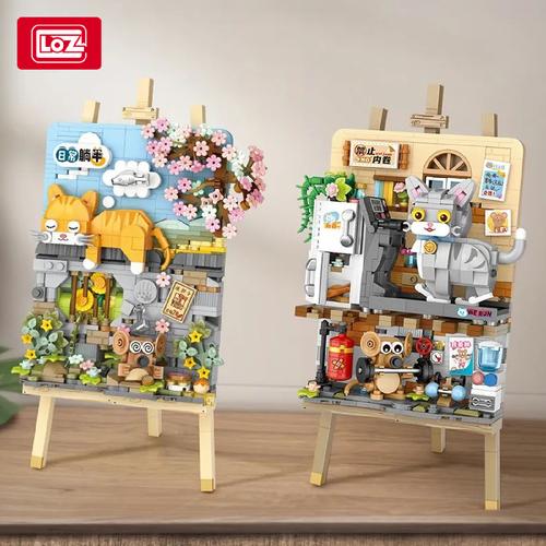 Promo Block City - LOZ CAT PAINTING PUZZLE BLOCK BRICK LUKISAN SERIES ...