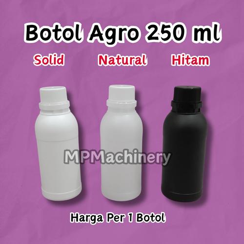 Jual Botol Agro HDPE Putih Hitam 250ml Kecil / Botol Labor 250 ml ...