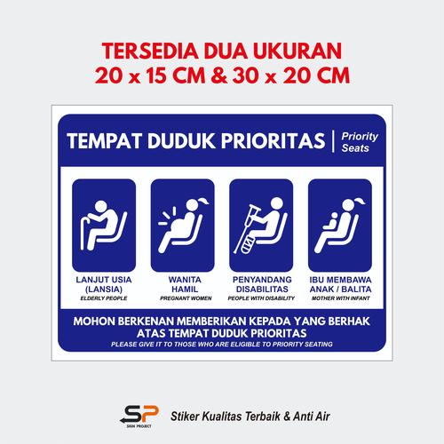 Jual Stiker Sign Tempat Duduk Prioritas / Priority Seats - M - Kota ...