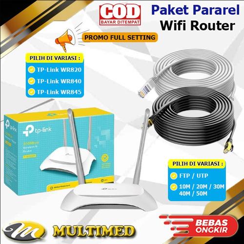 Jual Paket Pararel Wifi / Internet Tp-Link Router + Kabel LAN 10-50 Meter - Netis W4, FTP 20M ...