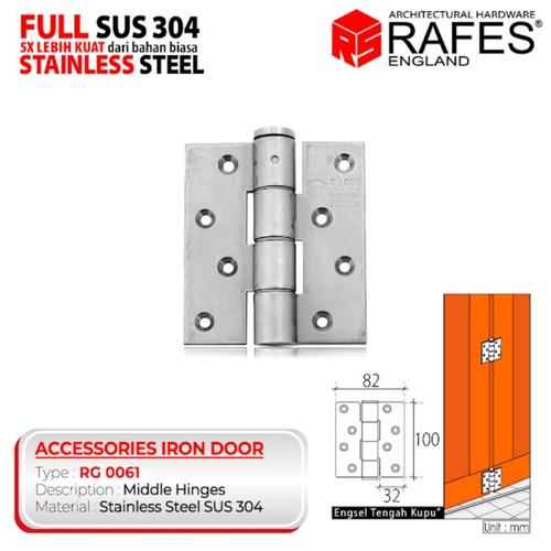 Jual Engsel Tengah Pintu Garasi Stainless Steel 304 RAFES ENGLAND RG ...