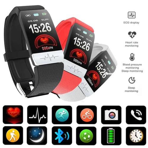 Jual Q1S Fitness Tracker ECG PPG Waterproof Heart Rate Monitor Smart ...