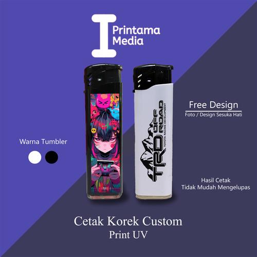 Jual Custom Korek Api Gas Lighter Promosi Souvenir Print UV Warna ...