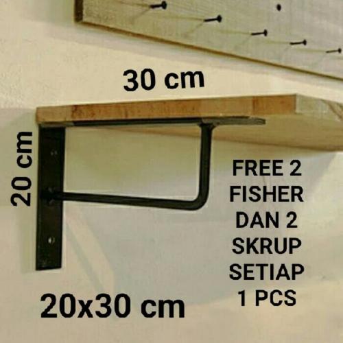 Jual Rak Besi Siku Besi Ambalan Rak Penyangga papan rak dinding Rak ...