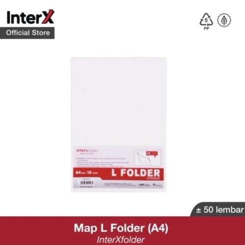 Jual INTERXFOLDER MAP L FOLDER FILE PLASTIK TRANSPARAN TEBAL 1 PAK 12 ...