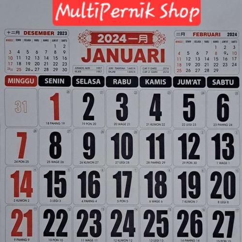 Jual KALENDER ANGKA JUMBO BESAR TAHUN 2024 - Kab. Jember - MULTI PERNIK ...
